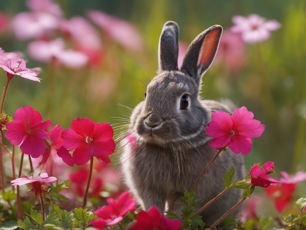 Safe & Nutritious? Rabbits Eating Herb Robert Leaves, Flowers & Seeds